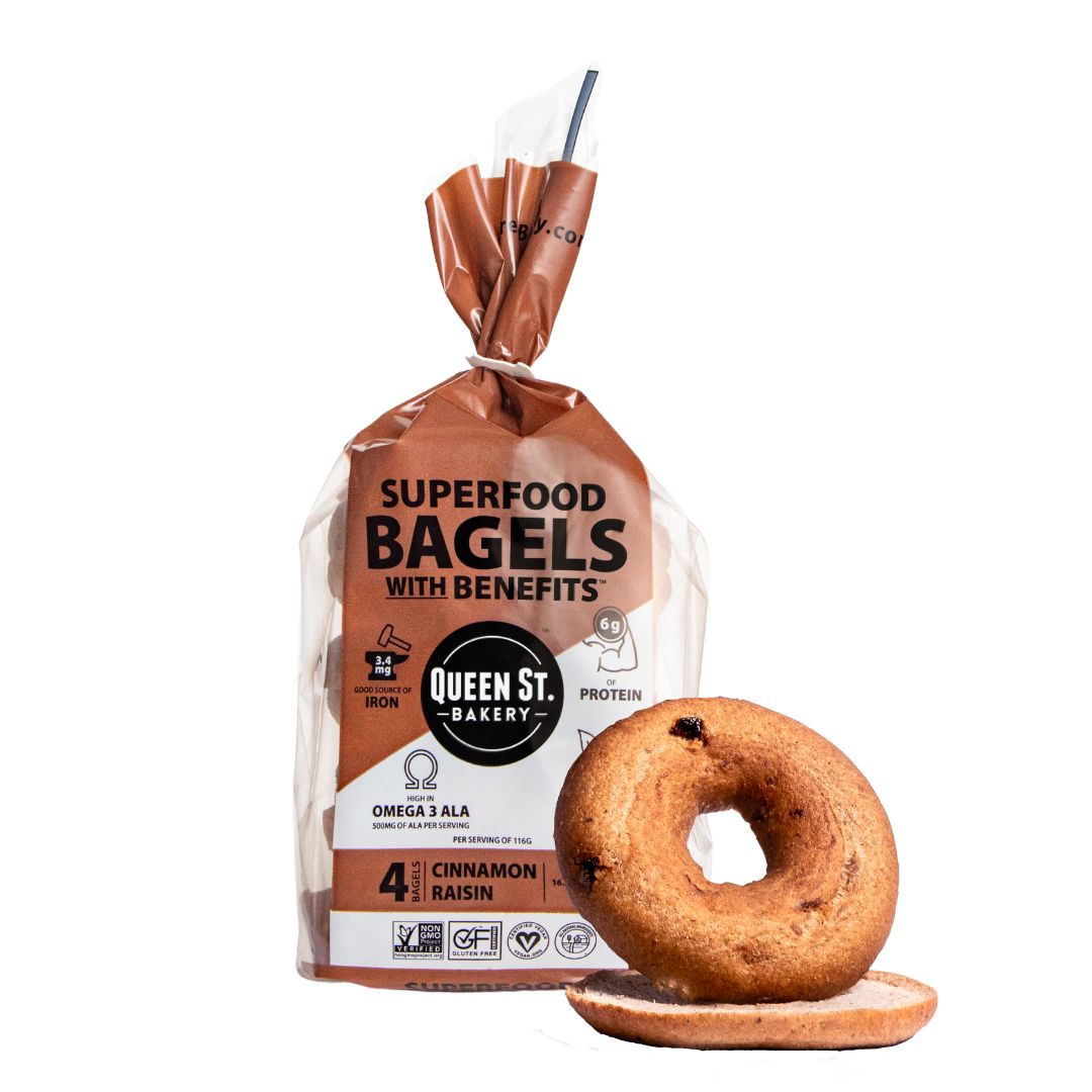Cinnamon Raisin Superfood Bagel – Queen St. Bakery